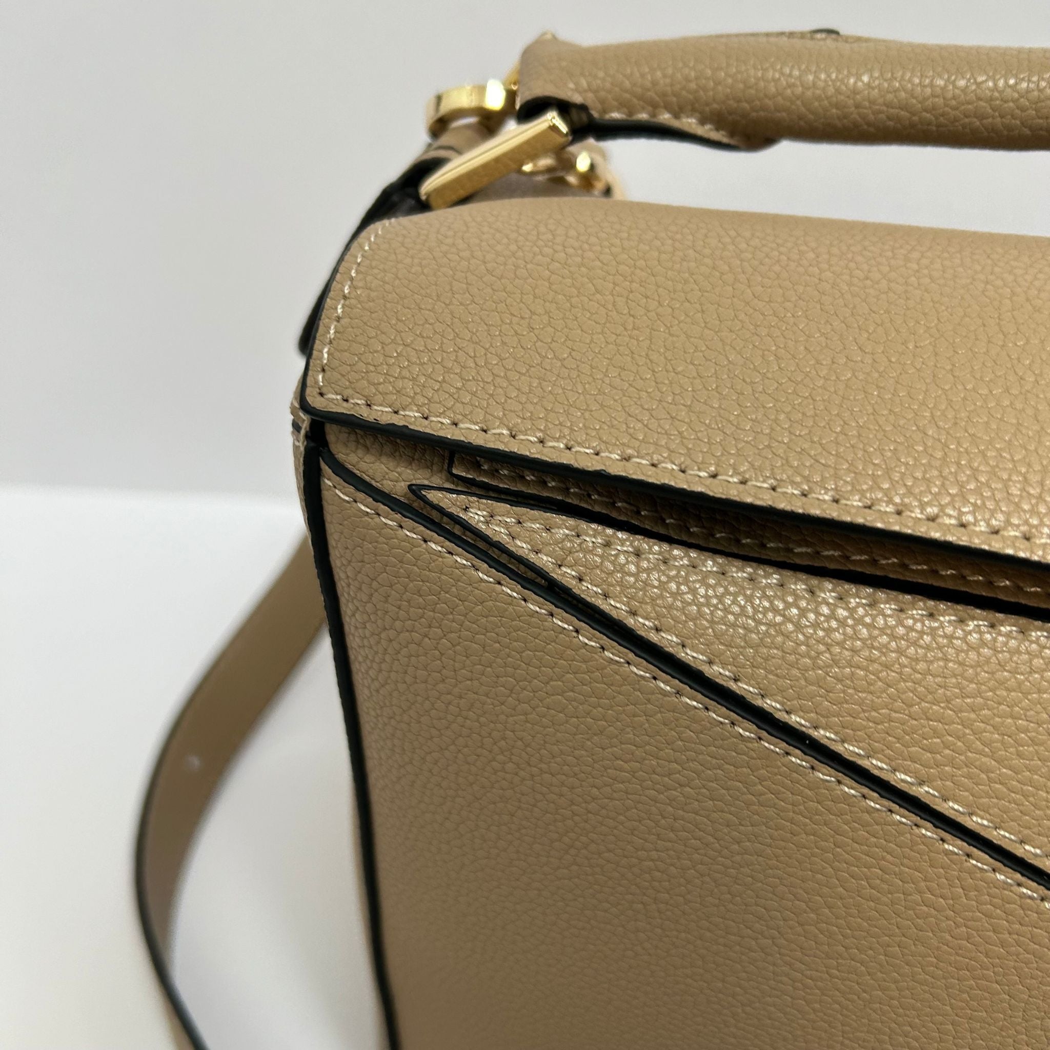 Leather Grab Handle Geometric Bag | Crossbody Handbag | Scott-Samuel