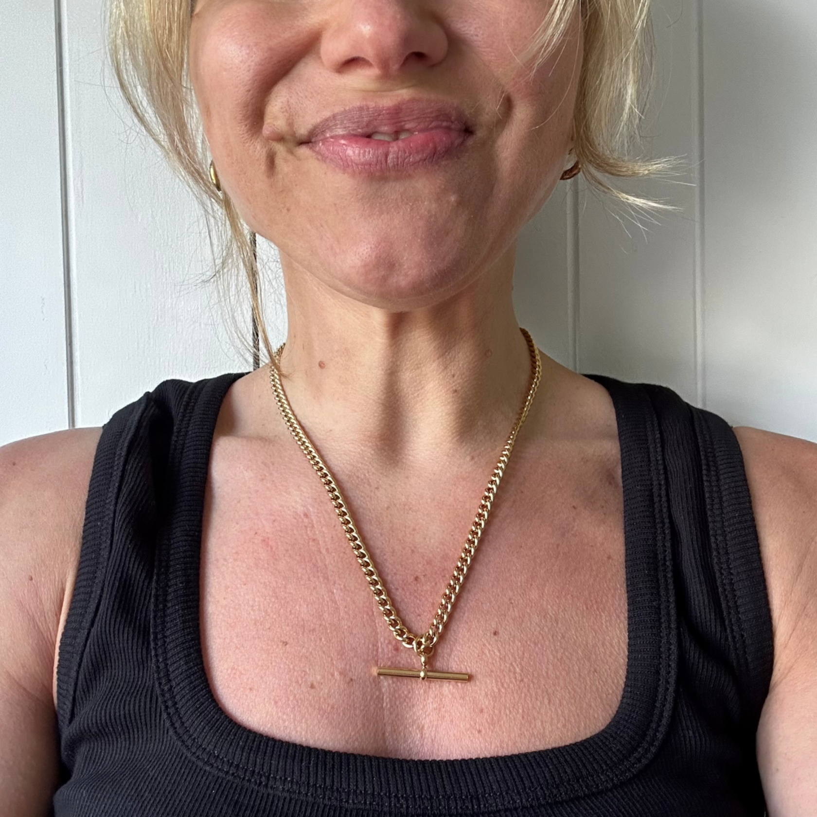 Scott-Samuel | Large Gold T Bar Chain Necklace