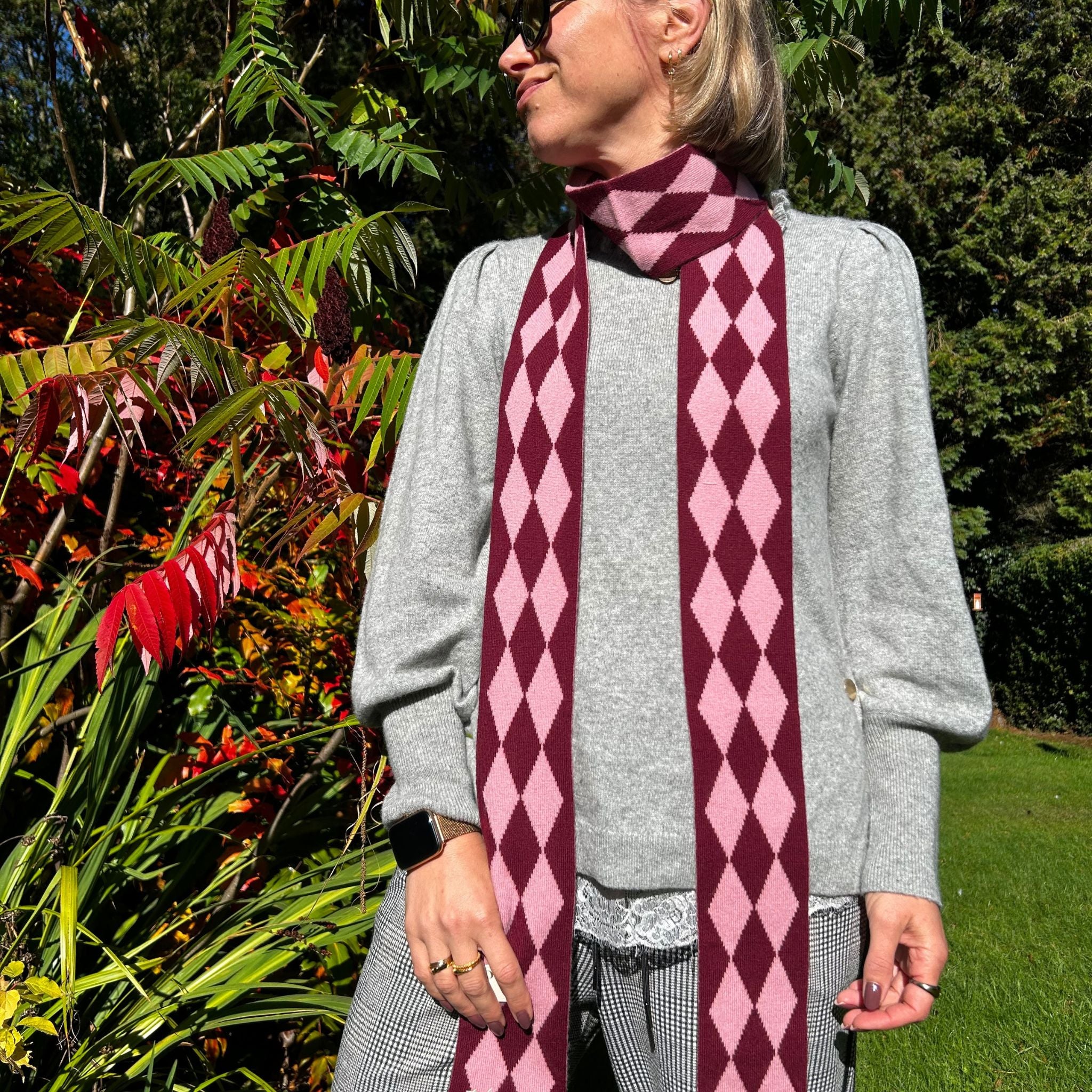 Merino Wool Harlequin Skinny scarves – Scott-Samuel