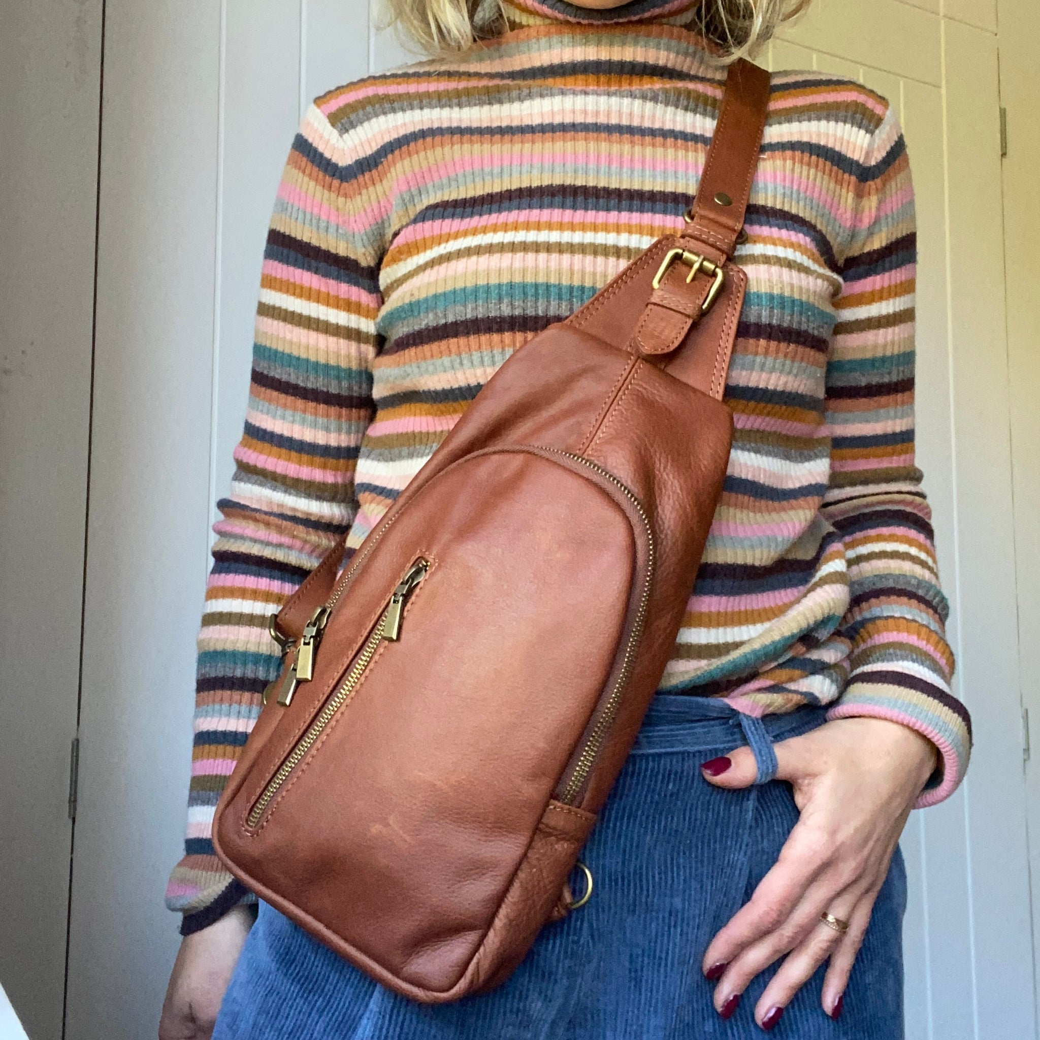 Utility Leather Cross Body Bag | Scott-Samuel